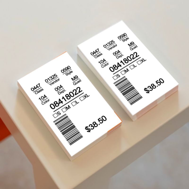 Jual hang tag label baju murah ukuran 4x6 bonus tali , hangtag barcode ...