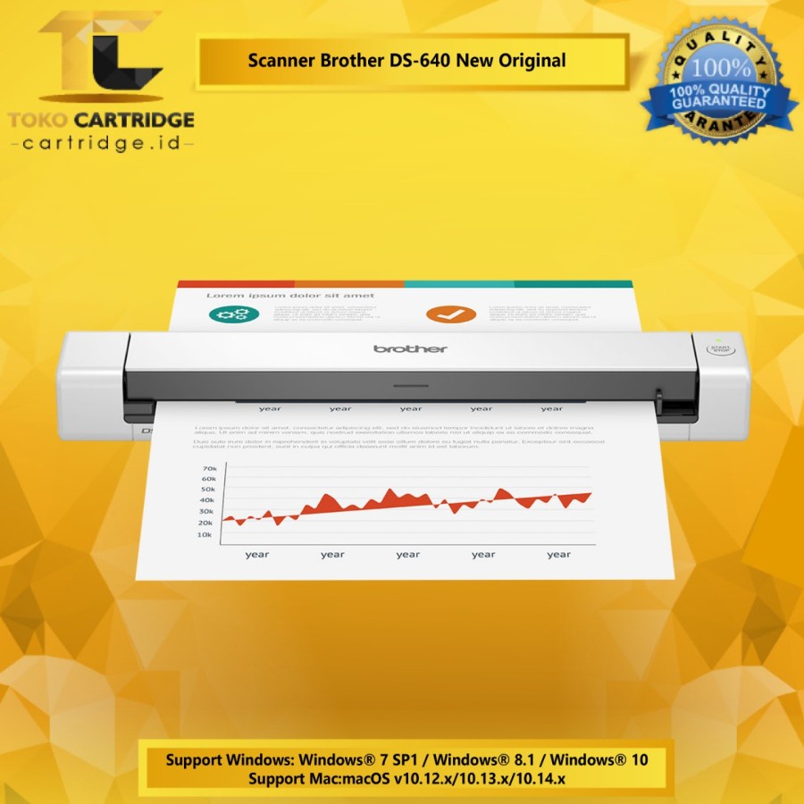 Jual Mesin Scanner DS640 Compact Mobile Pemindai Document Scanner New ...