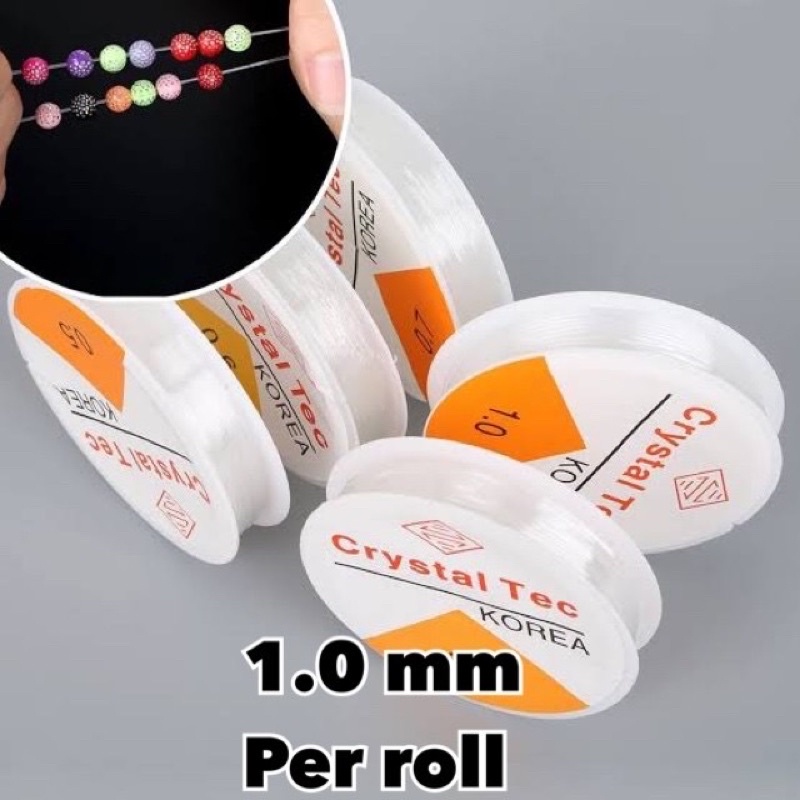 Jual tali gelang elastis tali senar tali kerajinan bening per roll 1.0 ...