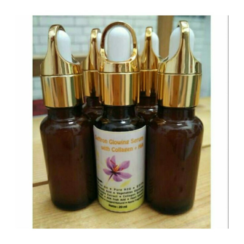 Jual Saffron Glowing Serum with Collagen+HA (10 ml) | Shopee Indonesia