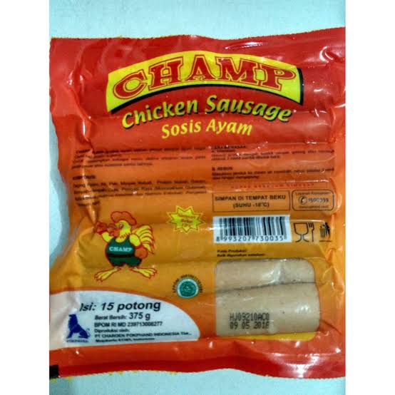 Jual Champ sosis ayam 375gr isi 15 | Shopee Indonesia