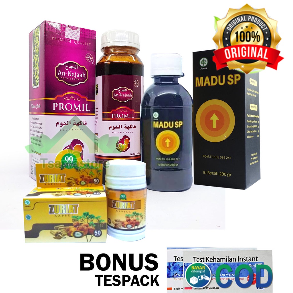 Jual [PAKET 3 in 1] Madu promil zuriyat dan kapsul zuriat madu sp bin ...