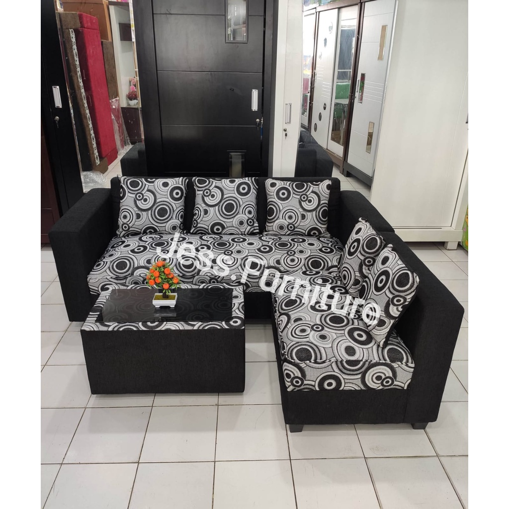 Jual Sofa L / Sofa Ruang Tamu / Sofa Minimalis Kain / Sofa Minimalis ...