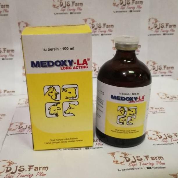 Jual ORIGINAL MEDOXY LA 100 ml medion obat antibiotik hewan ternak sapi ...
