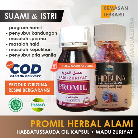 Jual Paket Madu Buah Zuriat Habbatussauda Oil Kapsul Promil Ath Thoifah ...