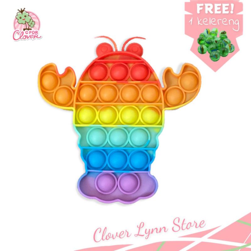 Jual POP IT RAINBOW LOBSTER / popit tiktok viral udang its bubble murah ...