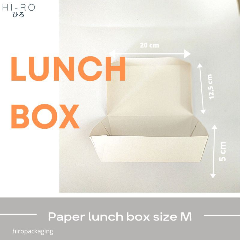 Jual paper lunch box polos / box polos / box kertas / paper box ...