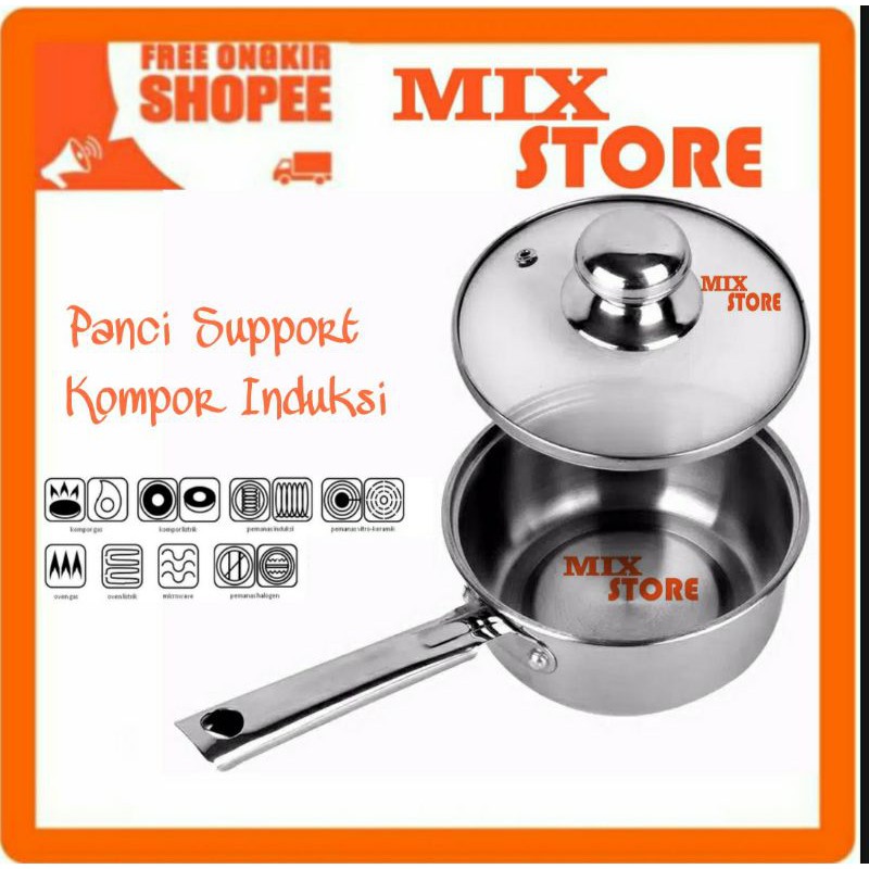 Jual Panci Induksi Stainless Steel - Sauce Pan - Milk Pan Induction ...