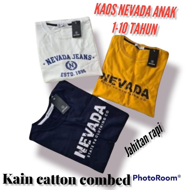 Jual BAJU kaos polos Nevada anak ukuran 1-10 tahun | Shopee Indonesia