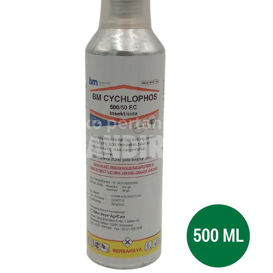 Jual ♥READY♥ INSEKTISIDA ULAT GRAYAK BM CYCHLOPHOS 500/50 EC - 500 ML terbaik | Shopee Indonesia