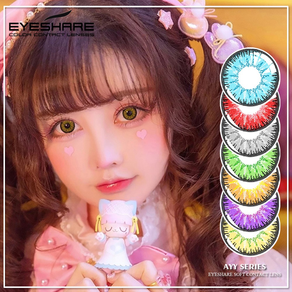 Jual EYESHARE softlens 14.5mm NORMAL MINUS (0.00) Lensa kontak gaya ...