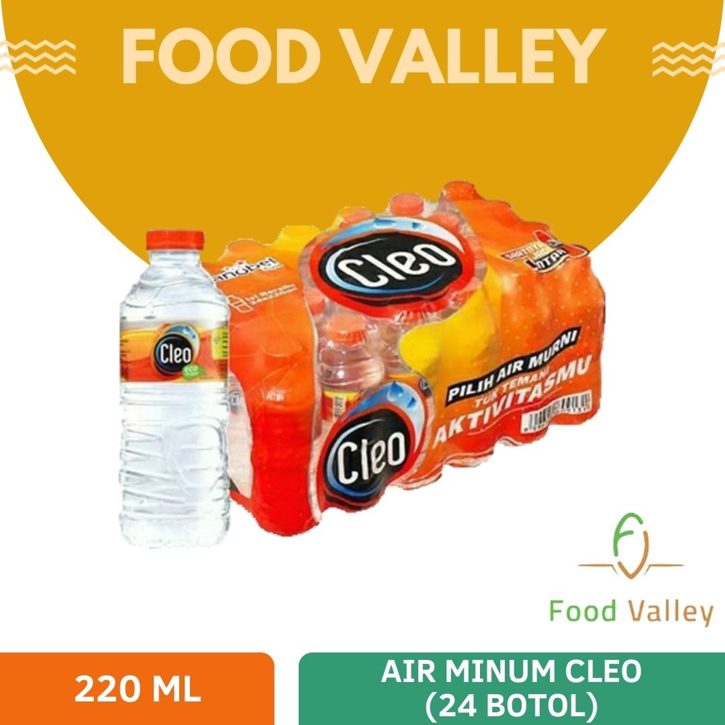 Jual Air Minum Mini Cleo 220 ml (Isi 24 Botol) | Shopee Indonesia