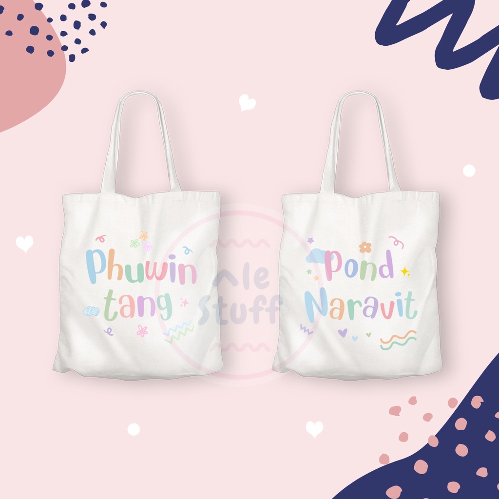 Jual Totebag nama thai actor tote bag aktor thailand bright mew gulf nanon tay apo mile chimon ...