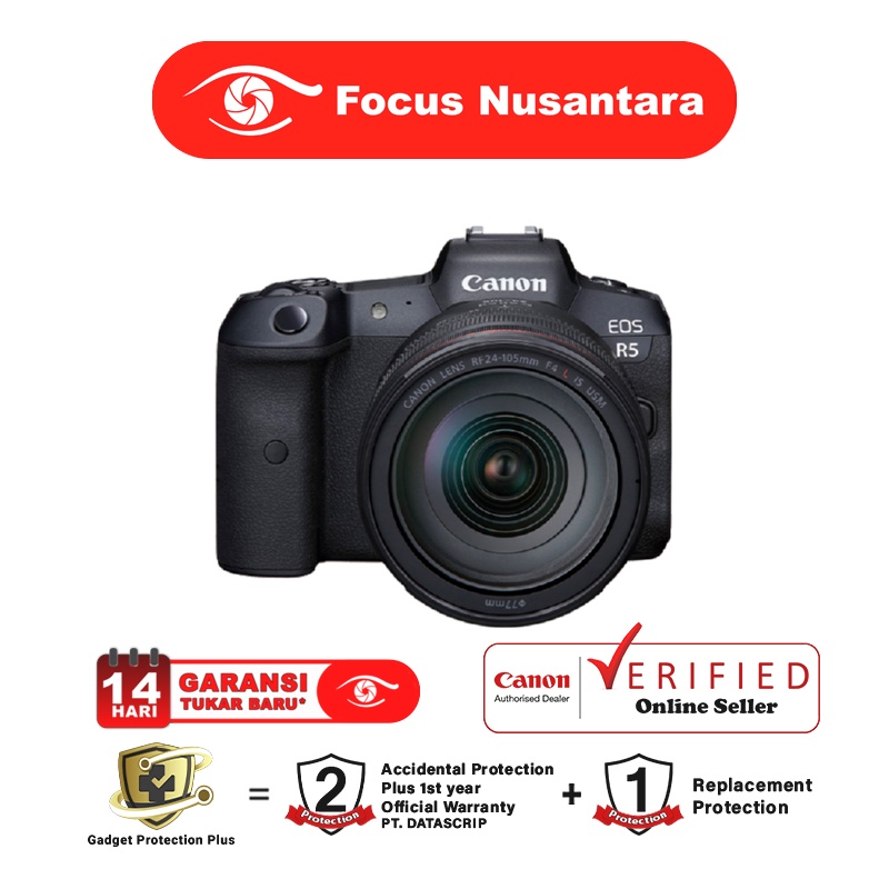 Jual CANON EOS R5 Kit RF 24-105mm f4 L IS USM | Shopee Indonesia