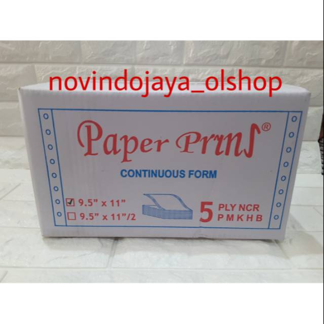 Jual Continuous Form 5 Ply PAPERPRYNS 9.5 X 11 - Kertas Komputer Murah ...