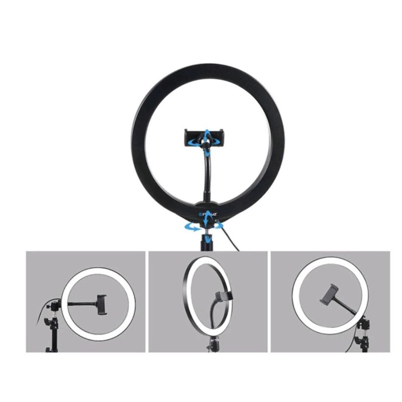 Jual Lampu Ring Light Complete set Lampu LED + Tripod 210cm + Phone ...