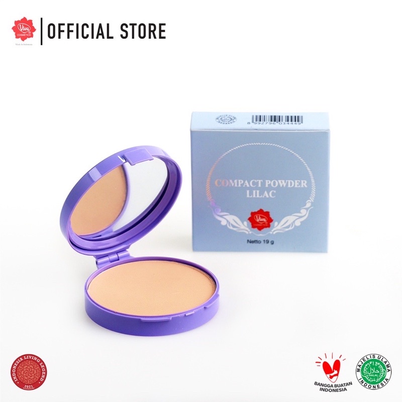 Jual VIVA COMPACT POWDER LILAC | Shopee Indonesia