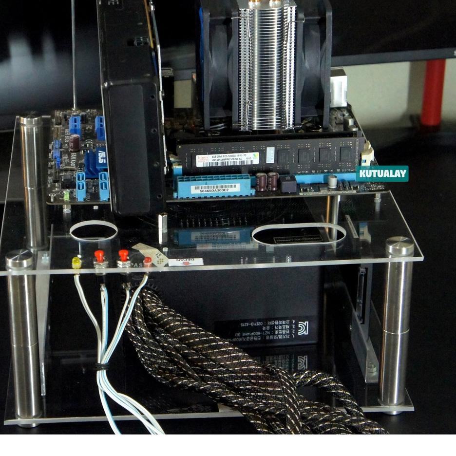 Jual Codeu1U5g--Casing Benchtable Micro ATX Open Air Acrylic Akrilik ...