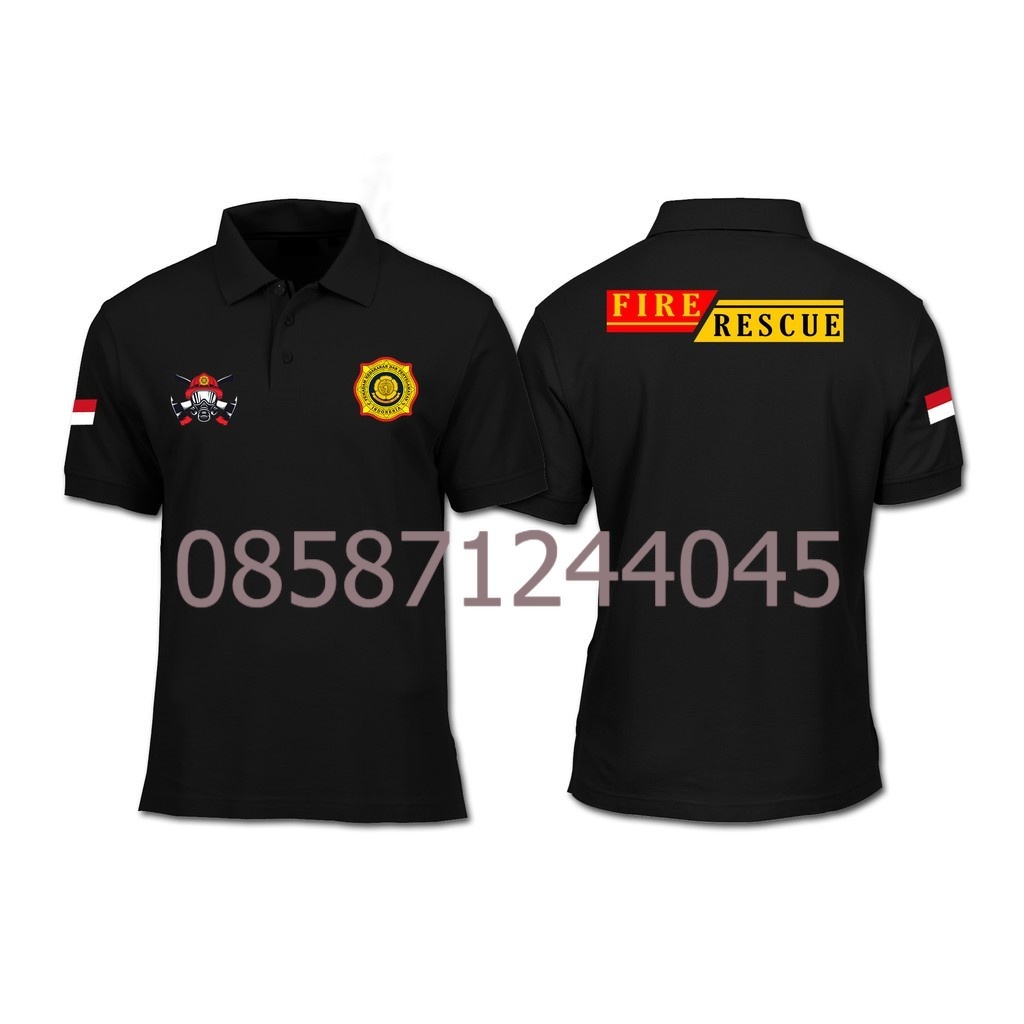 Jual POLO WANGKI KAOS KERAH RESCUE DAMKAR PEMADAM KEBAKARAN FIRE ...