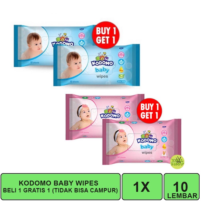 Jual VSHOP. KODOMO BABY WIPES 10S BELI 1 GRATIS 1 / TISU BASAH KODOMO | Shopee Indonesia