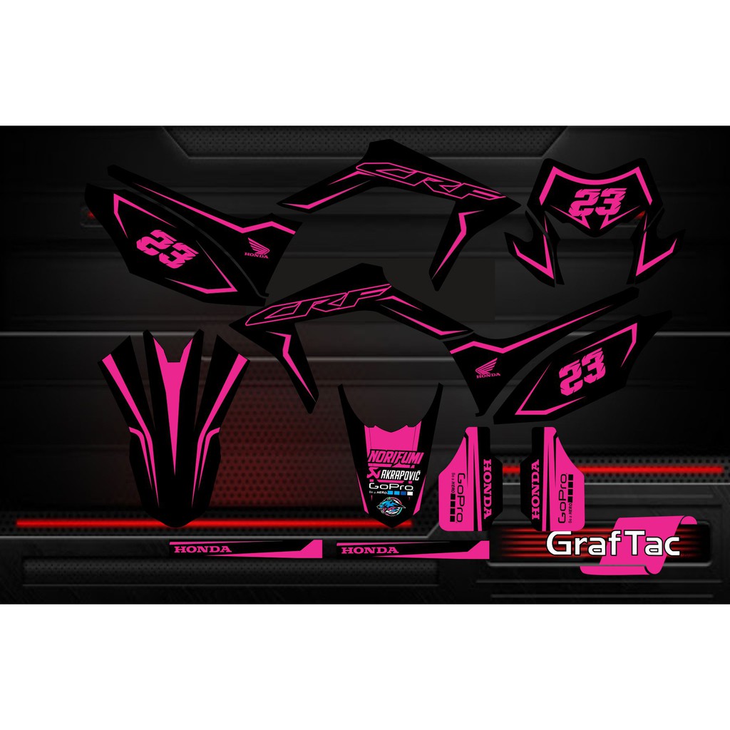Jual Stiker Striping Motor DECAL FULL BODY VARIASI WARNA PINK MOTOR CRF ...