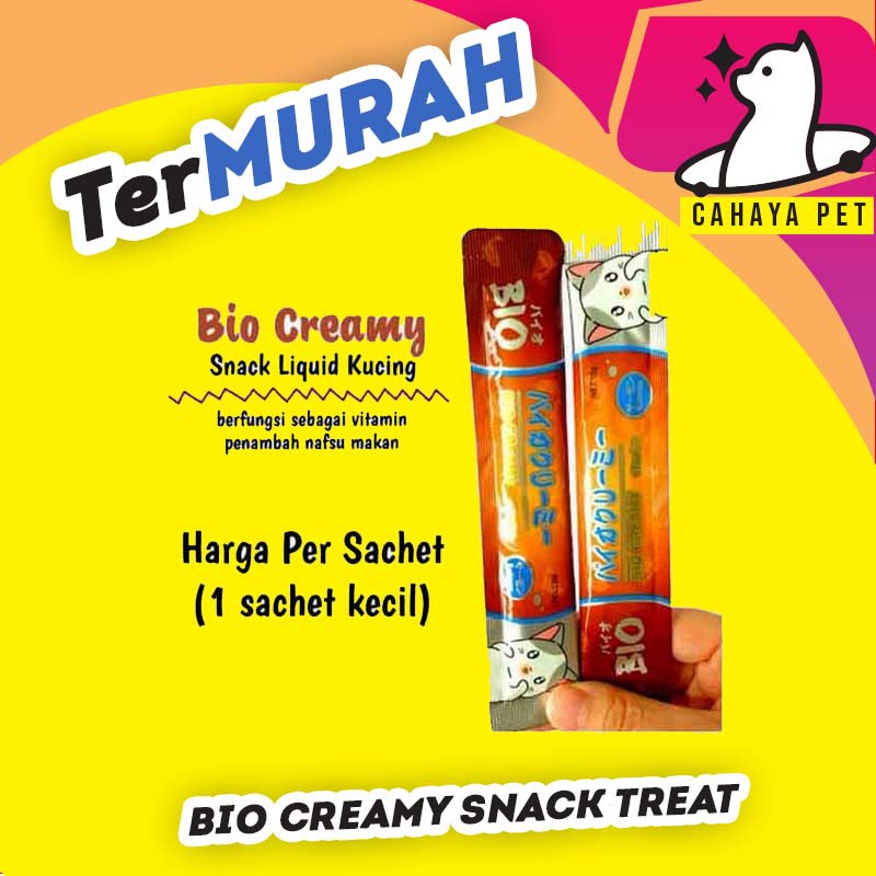 Jual Bio Creamy Snack Liquid SALMON 15 gr Sachet Cemilan Kucing Baim ...