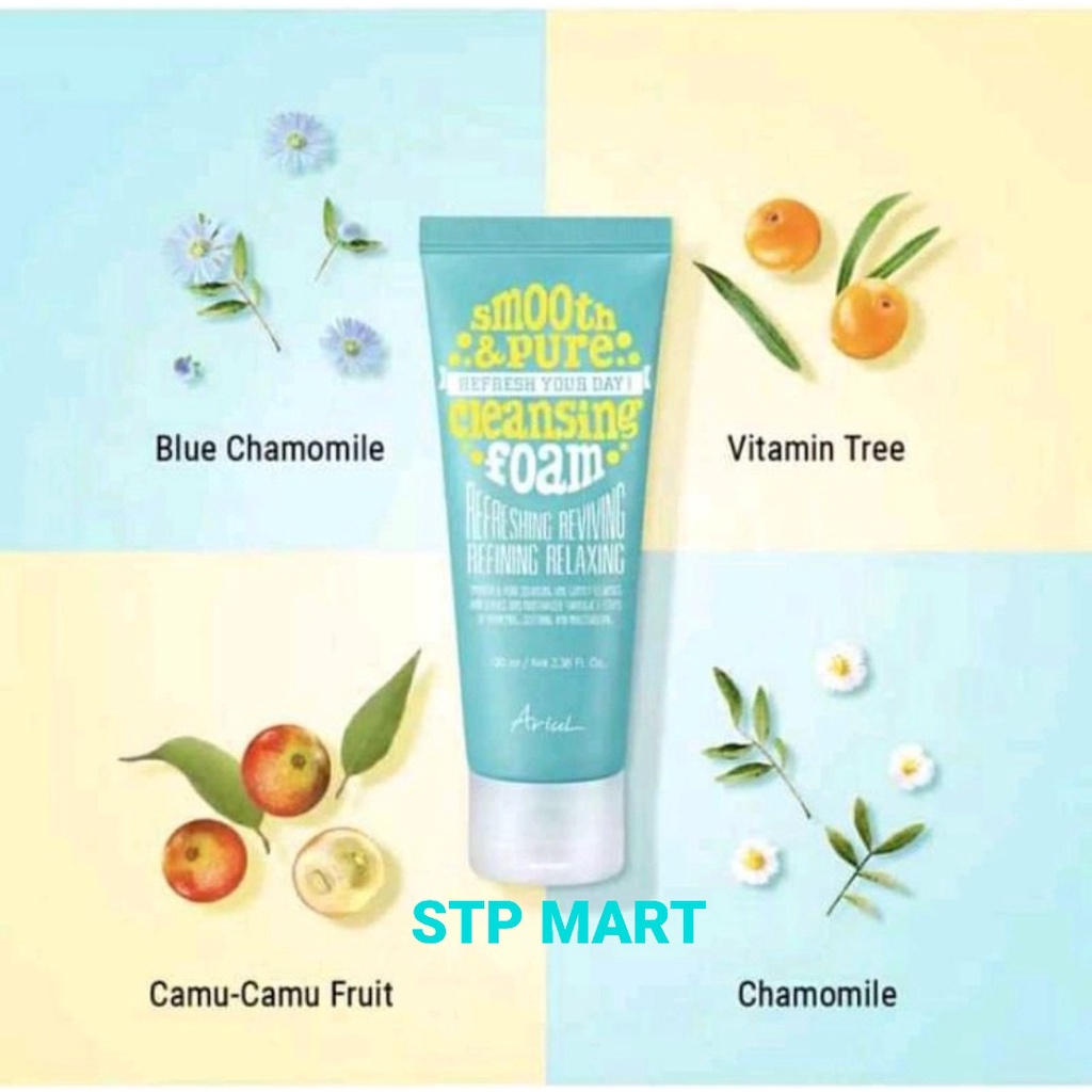 Jual ARIUL Smooth & Pure Cleansing Foam 50ml // ARIUL Sabun Cuci Muka ...