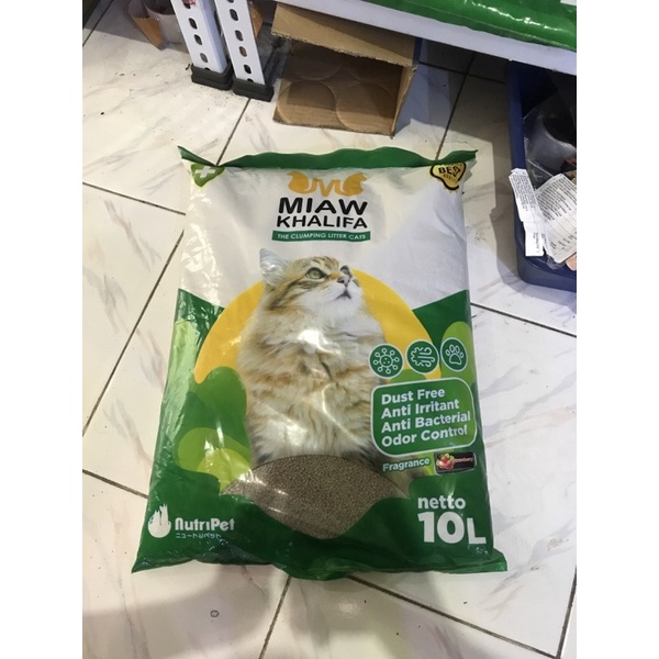 Jual miaw khalifa pasir gumpal wangi 10lt bentonite granule cat litter ...