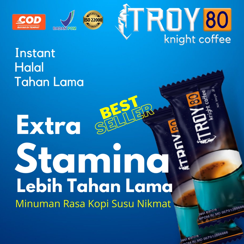 Jual Kopi Troy 80 1box isi 5sachet - kopi susu stamina pria | Shopee ...
