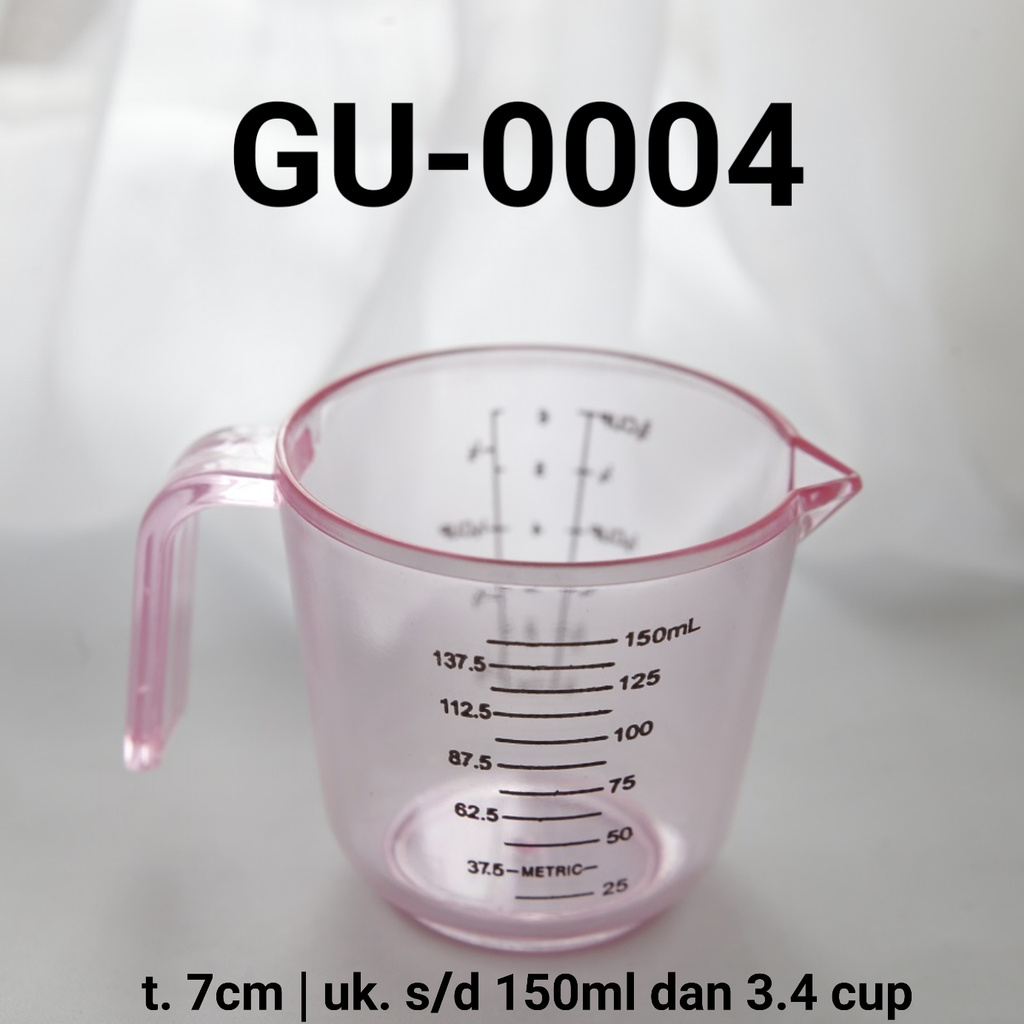 Jual GU-0004 Gelas ukur gelas takar plastik gelas ukuran yamama baking ...
