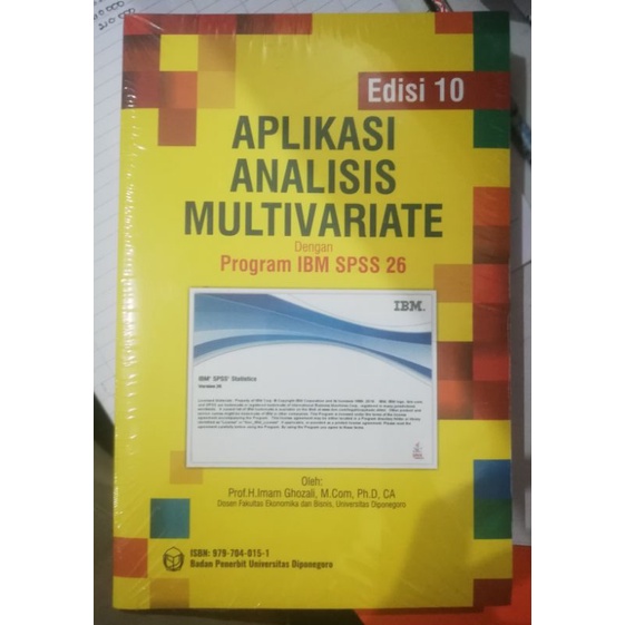 Jual APLIKASI ANALISIS MULTIVARIAT DENGAN PROGRAM IBM SPSS 26 ED 10 - IMAM GHOZALI - UNDIP ...