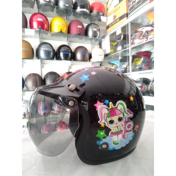 Jual Aizo Helm Bogo Anak LOL Warna Hitam Glossy Berlabel SNI Bisa COD ...