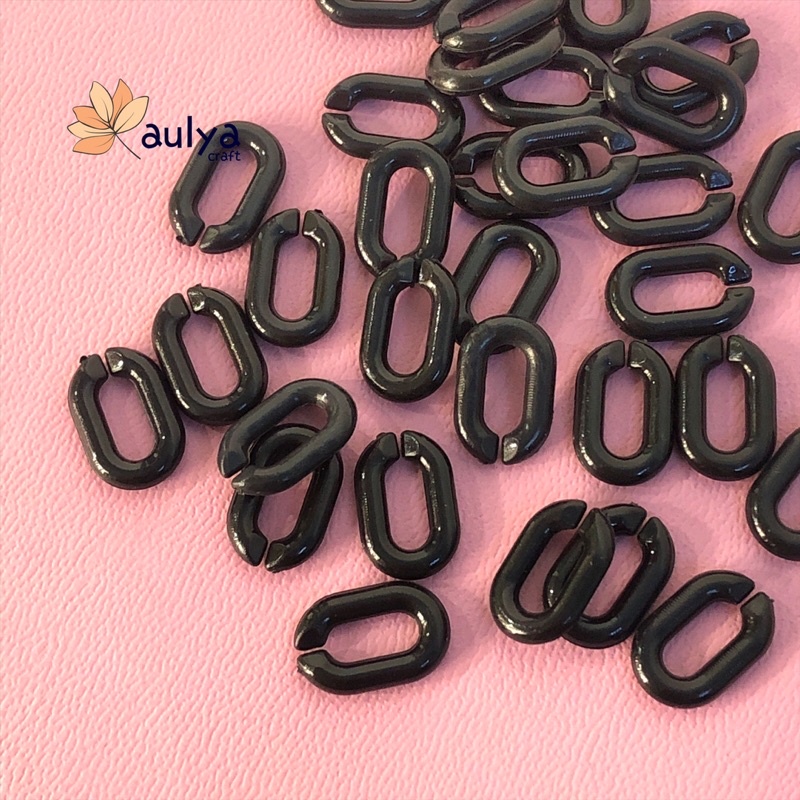 Jual 25pcs RANTAI AKRILIK OVAL WARNA BAHAN DIY KERAJINAN TANGAN ...