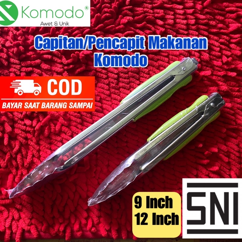 Jual Alat Pencapit Makanan Stianless Komodo Capitan Gorengan Gagang ...