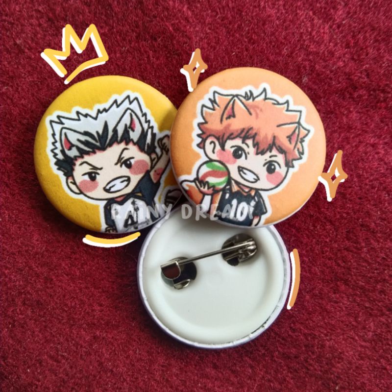 Jual MINI PIN FANMERCH ANIME HAIKYUU!! HINATA SHOYO BOKUTO KOUTARO ...