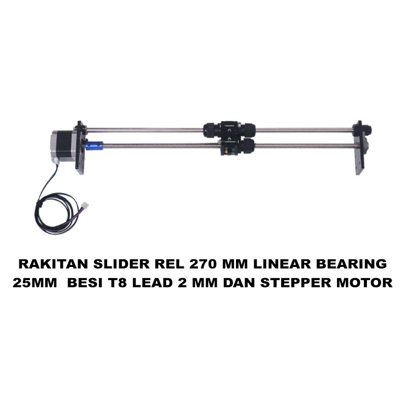 Jual EELIC SLR-25T8L2J100A Rakitan slider rel panjang 270 mm linear ...