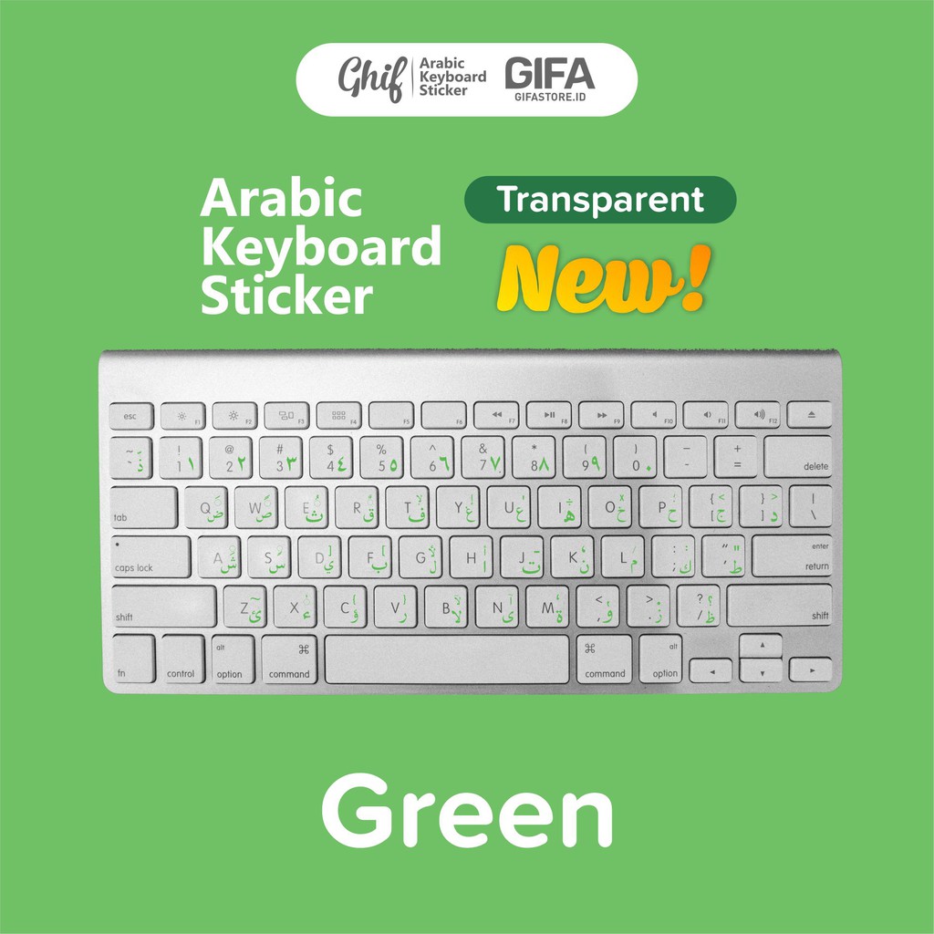 Jual Stiker Sticker Keyboard Arab Arabic Transparent transparan Ghif ...
