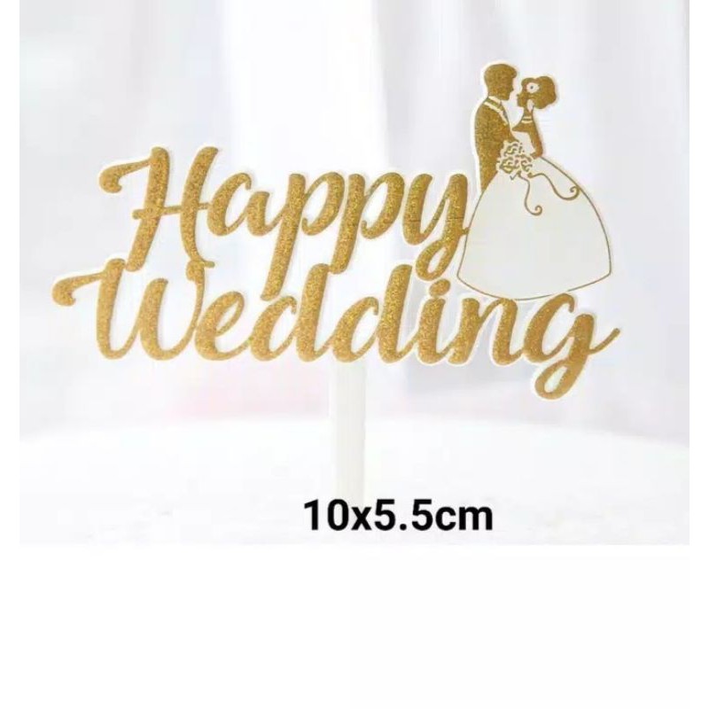 Jual topper happy wedding | Shopee Indonesia