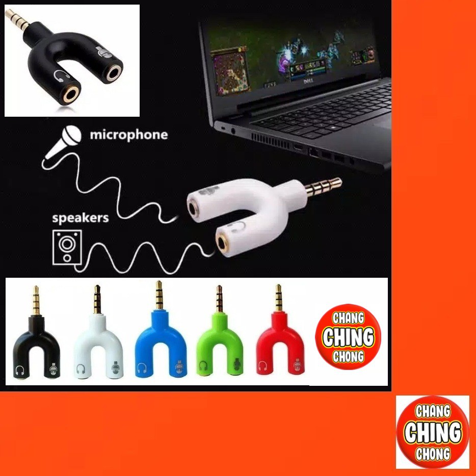 Jual 22N Splitter Spliter Audio Jack 3.5 mm Microphone Mic Audio CHANG ...