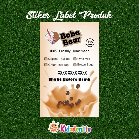 Jual STIKER LABEL PRODUK PERSEGI PANJANG MINUMAN "BOBA" | Shopee Indonesia