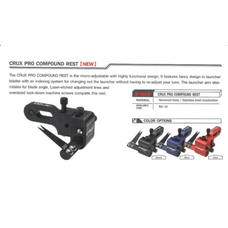 Jual CRUX PRO COMPOUND REST - Arrow Rest Compound Bow - Infitec Archery ...