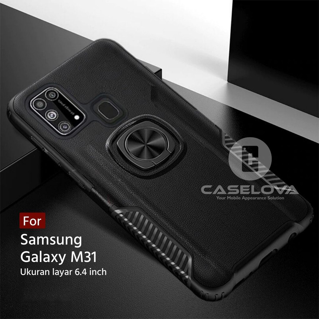 Jual Case Samsung Galaxy M31 Hardcase Ring Carbon Thunder | Shopee ...