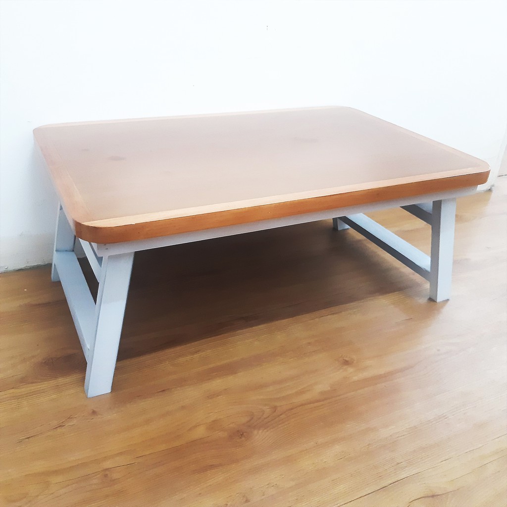 Jual MEJA LIPAT KAYU NATURAL WOOD + BUBBLE WRAP Meja Kerja Meja Belajar ...