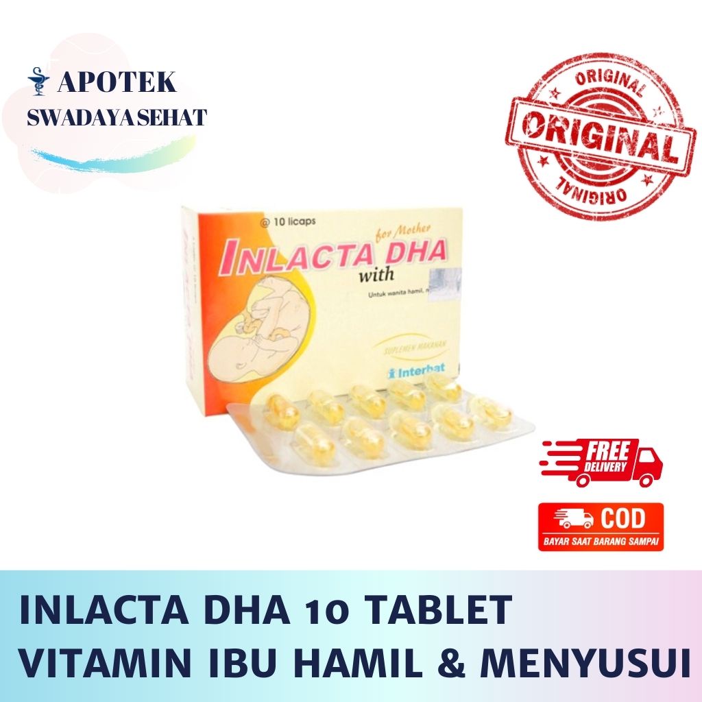 Jual INLACTA DHA 10 Tablet - Suplemen Ibu Hamil dan Menyusui DHA EPA ...
