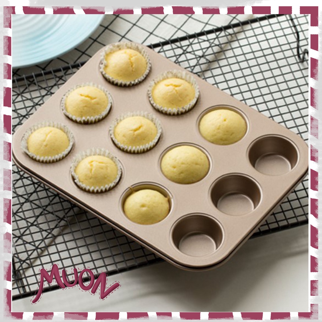 Jual Loyang Cupcake Muffin Kue Cake 12 Lubang Stainless Steel Mold ...