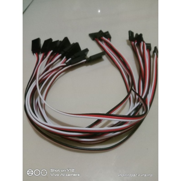 Jual servo kabel ektensi 30cm steker jr male dan plug jr female ...