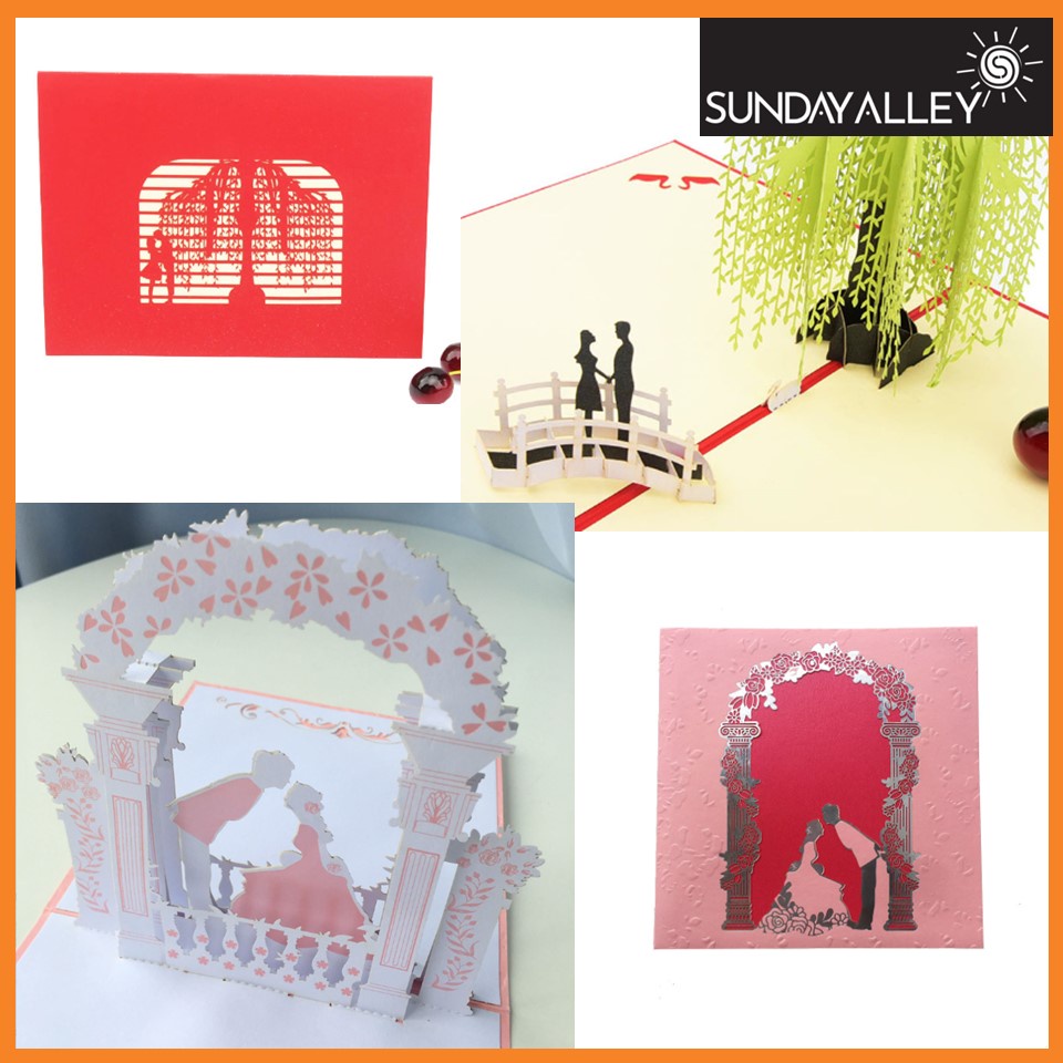 Jual Sunday Alley - Greeting Card 3D Kartu Ucapan Pop Up Pernikahan ...