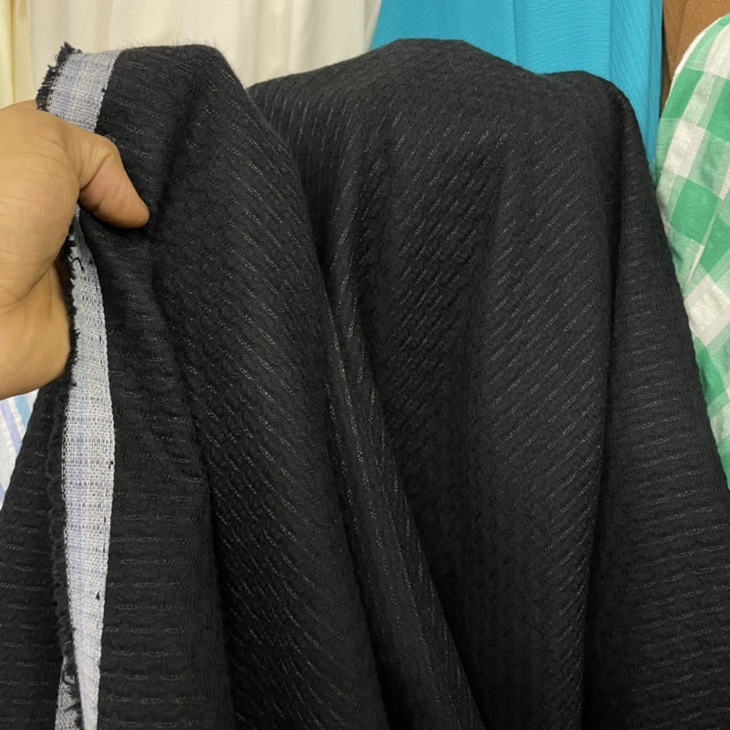 Jual kain katun unik bordir tenun doble peace/serat sulam (harga 0.5mtr ...