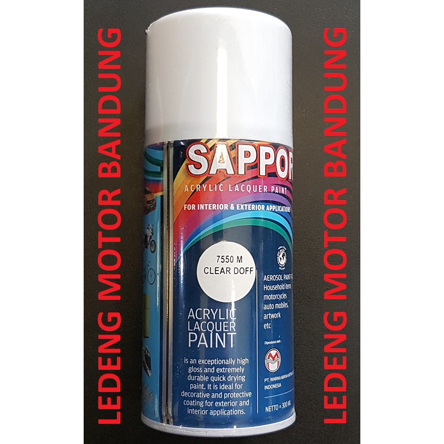 Jual Sapporo 7550M Clear Doff Cat Semprot Saporo Paint Vernis Dop Dull ...