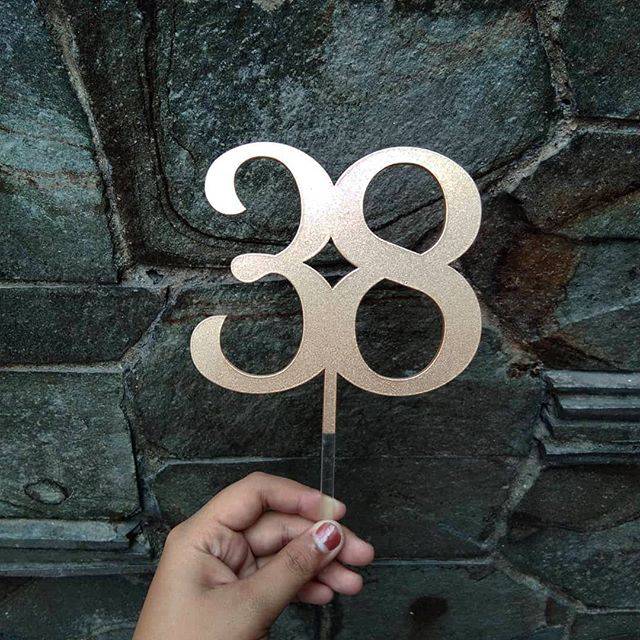 Jual Custom Cake Topper Angka | Custom Topper kue | Shopee Indonesia
